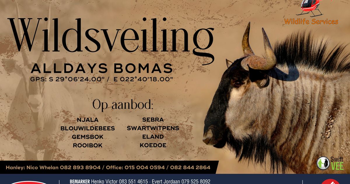 HANLEY WILDLIFE SERVICES WILDSVEILING | SwiftVEE | Livestock & Cattle ...