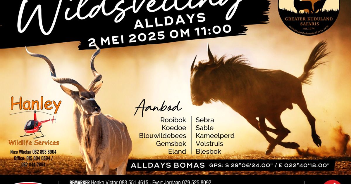 GREATER KUDULAND & HANLEY WILDSVEILING | SwiftVEE | Livestock & Cattle ...