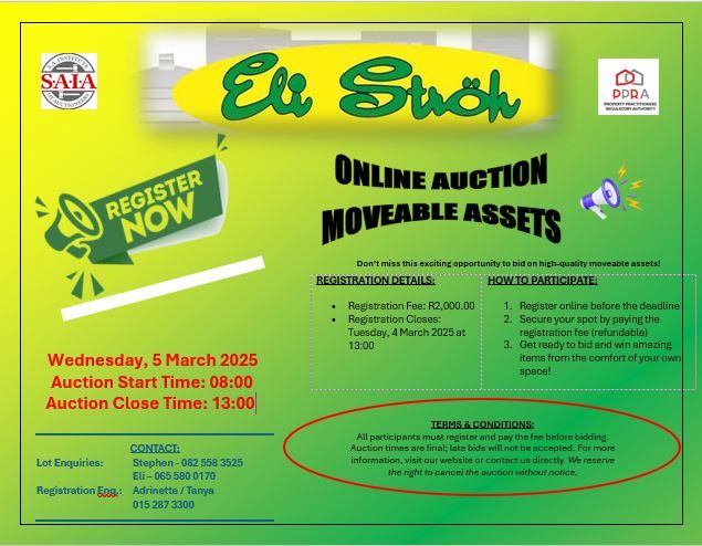 MOVEABLE ASSETS | SAIA Institute of Auctioneers