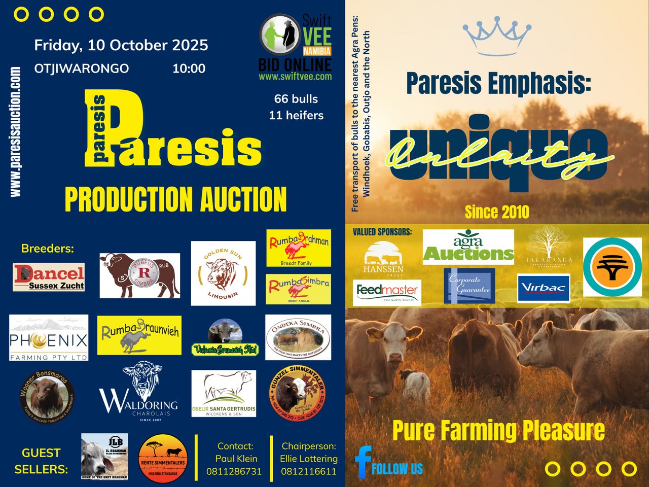 PARESIS PRODUCTION AUCTION | SwiftVEE | South Africa’s Leading Online ...