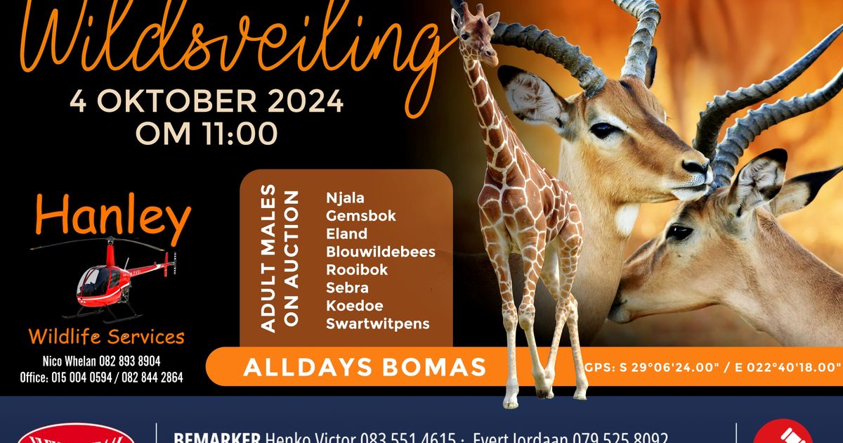 HANLEY WILDLIFE SERVICES WILDSVEILING | SwiftVEE | Livestock & Cattle ...