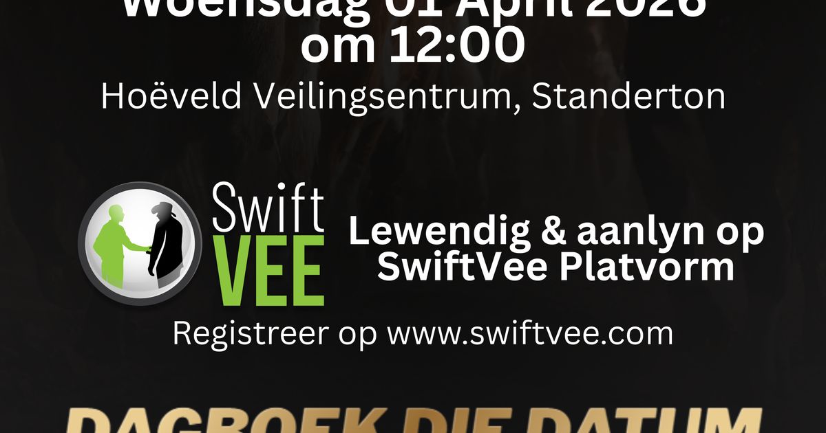 STANDERTON SPEENKALF & JONGBEESVEILING | SwiftVEE | South Africa’s ...