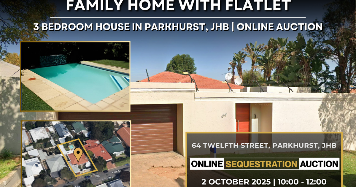 3 BEDROOM HOUSE WITH FLATLET IN PARKHURST, JOHANNESBURG | Dynamic Auctioneers