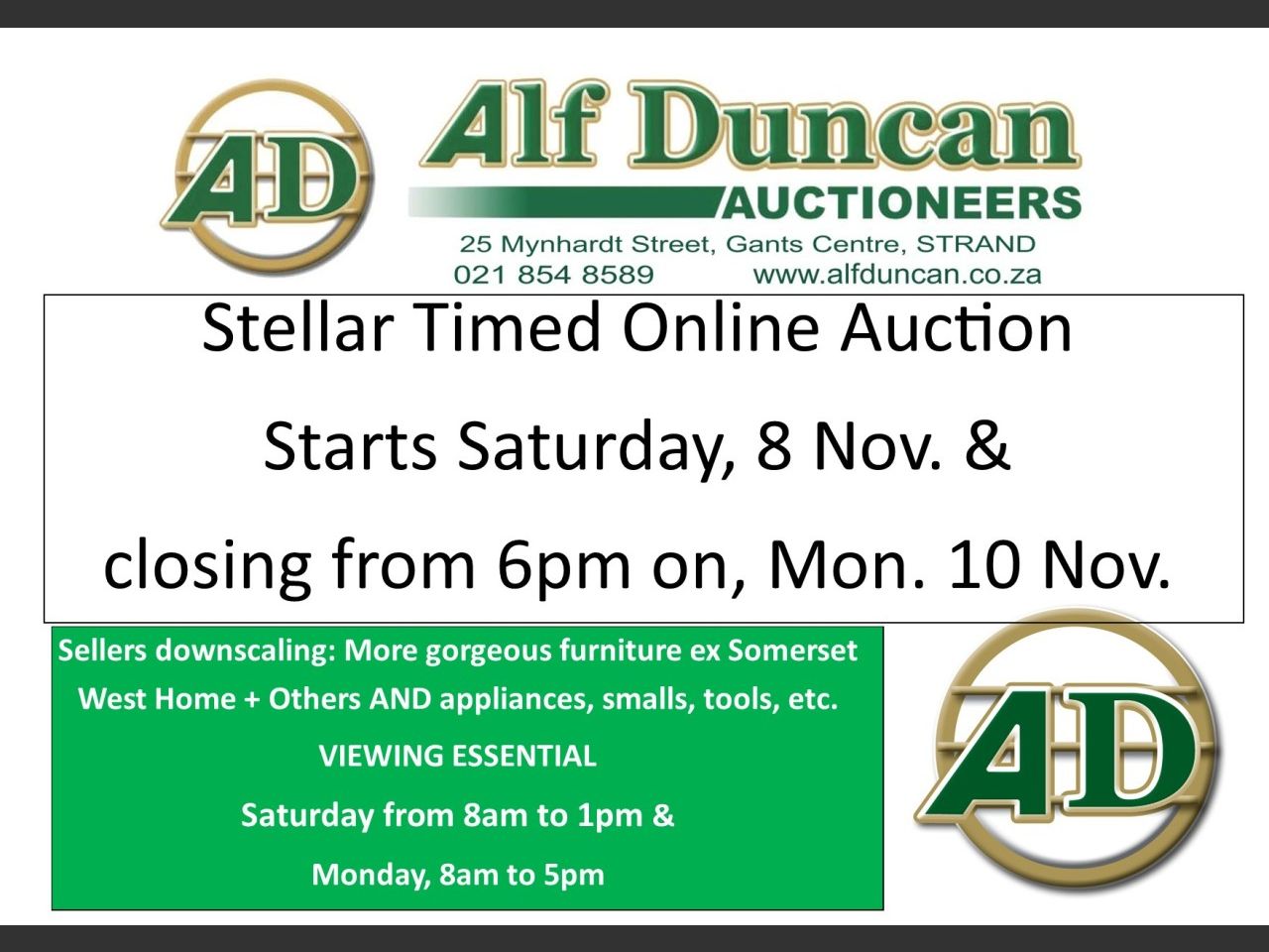 Stellar Timed Online Auction | SAIA Institute of Auctioneers