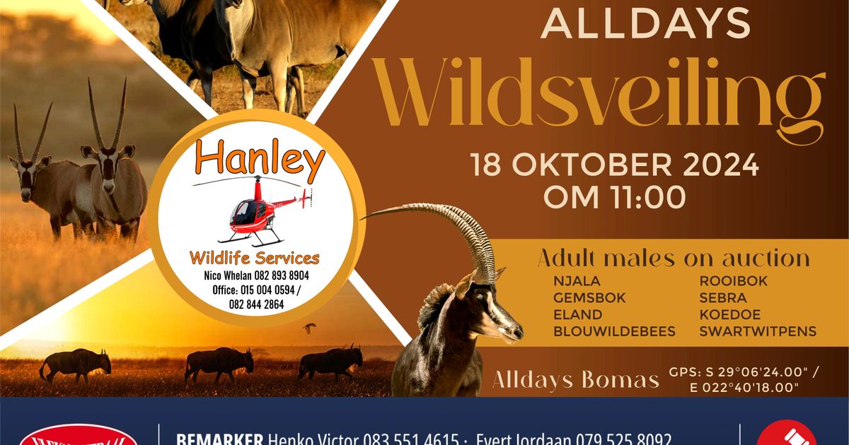 HANLEY WILDLIFE SERVICES WILDSVEILING | SwiftVEE | Livestock & Cattle ...