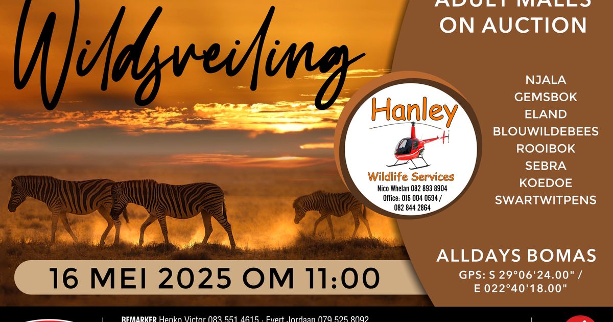 HANLEY WILDLIFE SERVICES WILDSVEILING | SwiftVEE | Livestock & Cattle ...