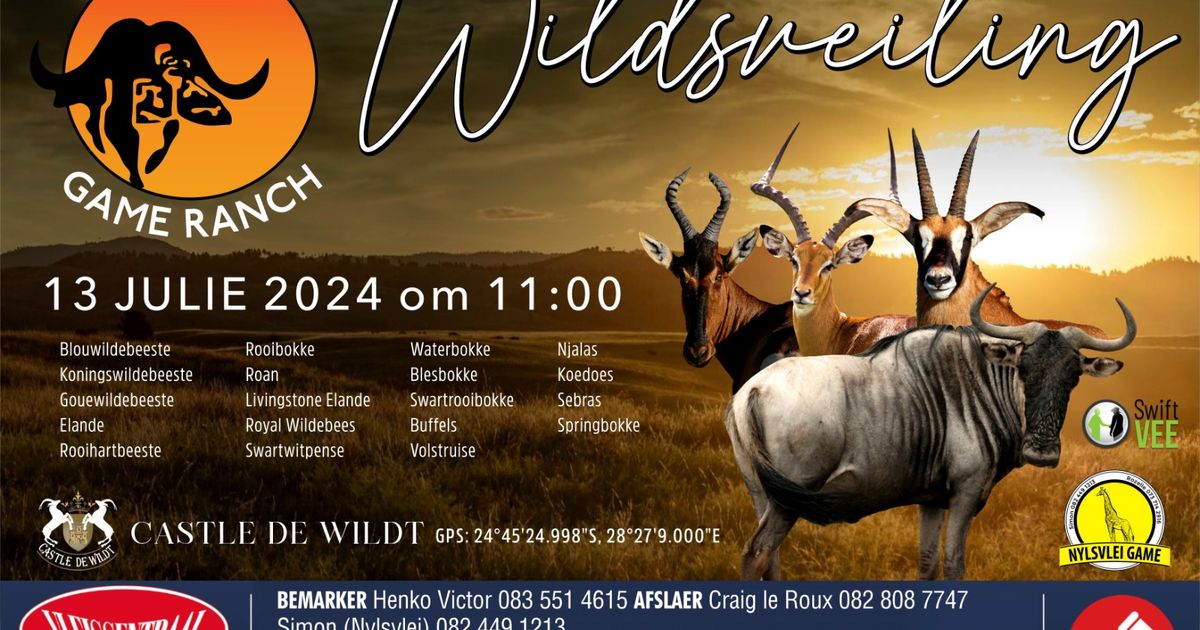 UBIQUE & NYLSVLEI GAME TRADERS WILDSVEILING | SwiftVEE | Livestock ...