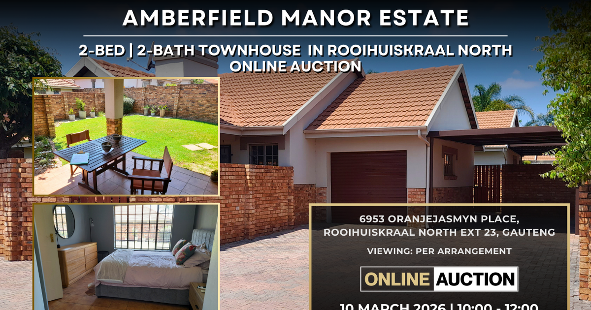 2- BEDROOM TOWNHOUSE IN AMBERFIELD | Dynamic Auctioneers