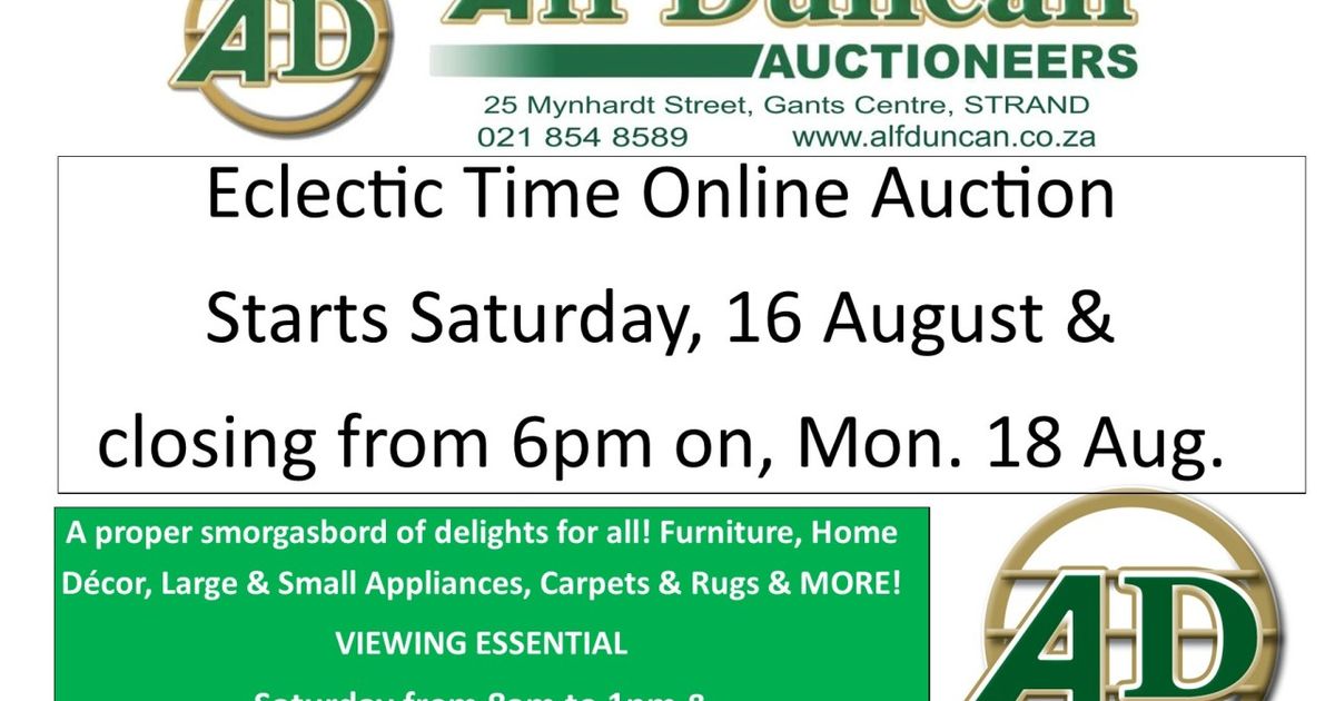 Eclectic Timed Online Auction | SAIA Institute of Auctioneers