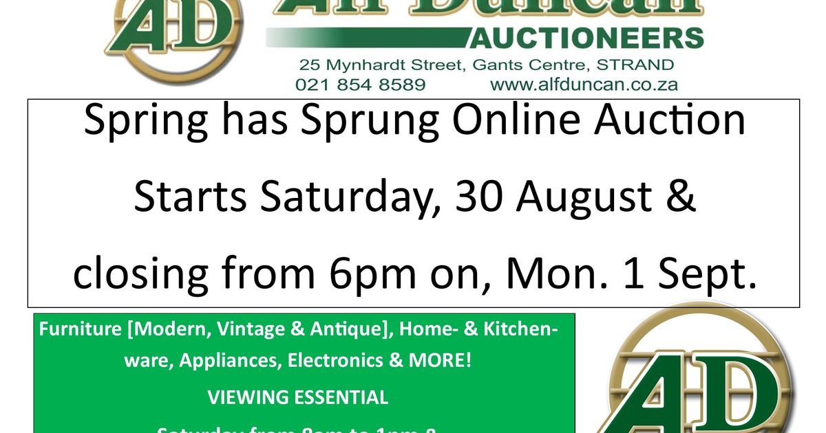 Spring Has Sprung Timed Online Auction | SAIA Institute of Auctioneers