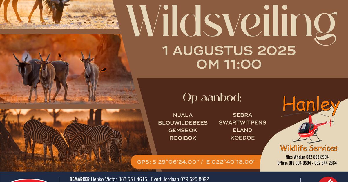 HANLEY WILDLIFE SERVICES WILDSVEILING | SwiftVEE | Livestock & Cattle ...