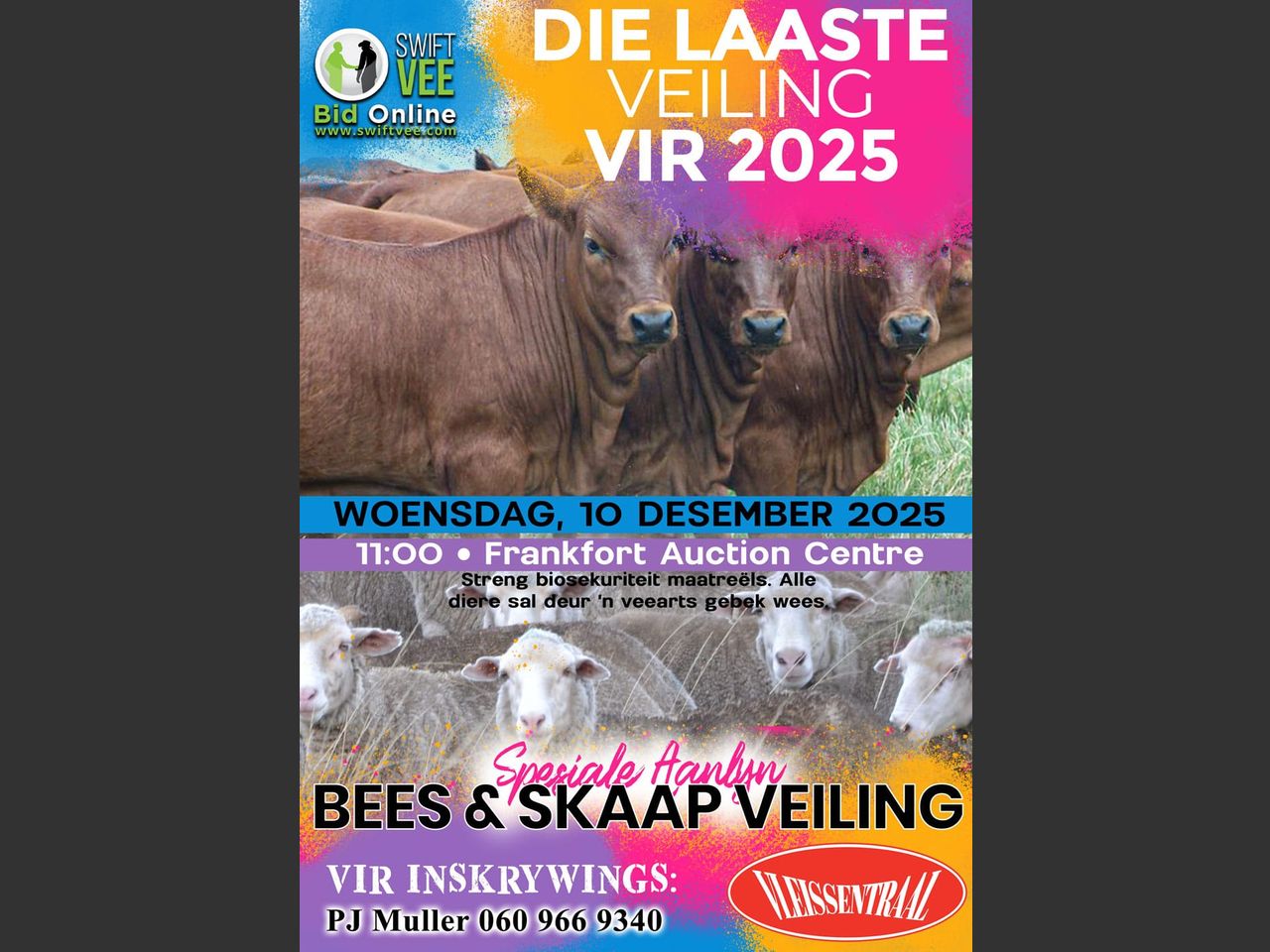 SPESIALE BEES EN SKAAP AANLYN VEILING | SwiftVEE | South Africa’s ...