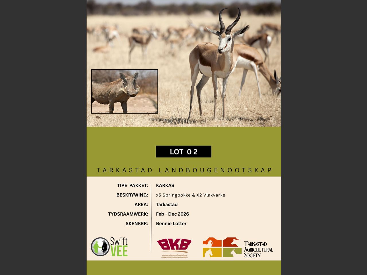 Lot 2 | TARKASTAD JAGPAKKETVEILING | SwiftVEE | South Africa’s Leading ...