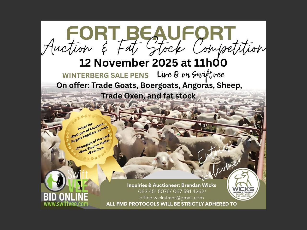 FORT BEAUFORT AUCTION & FAT STOCK COMPETITION | SwiftVEE | South Africa ...