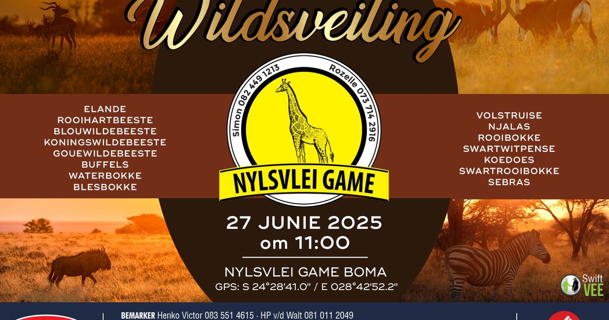 NYLSVLEI GAME TRADERS GAME AUCTION | SwiftVEE | South Africa’s Leading ...
