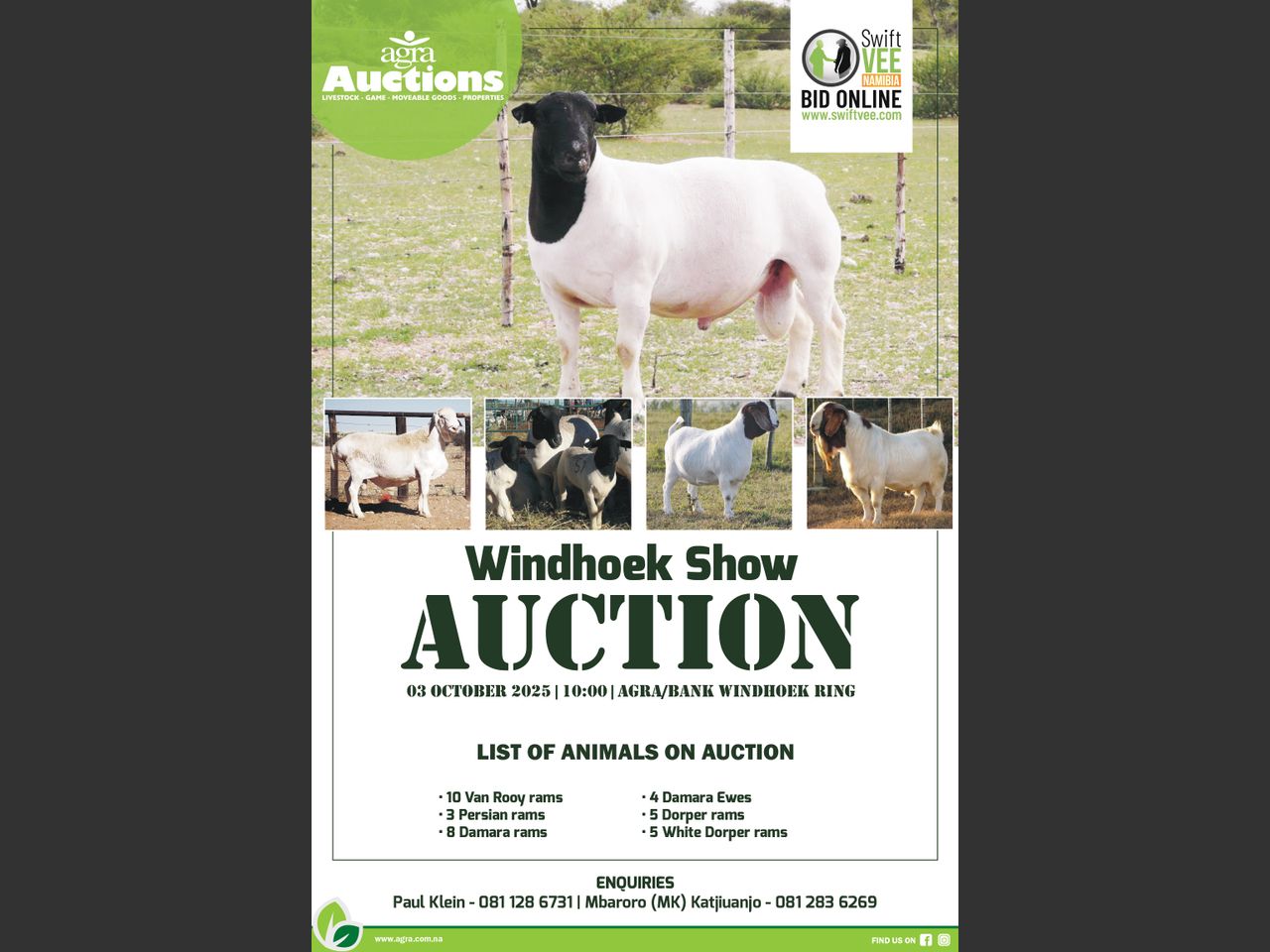 WINDHOEK SHOW AUCTION | SwiftVEE | South Africa’s Leading Online ...