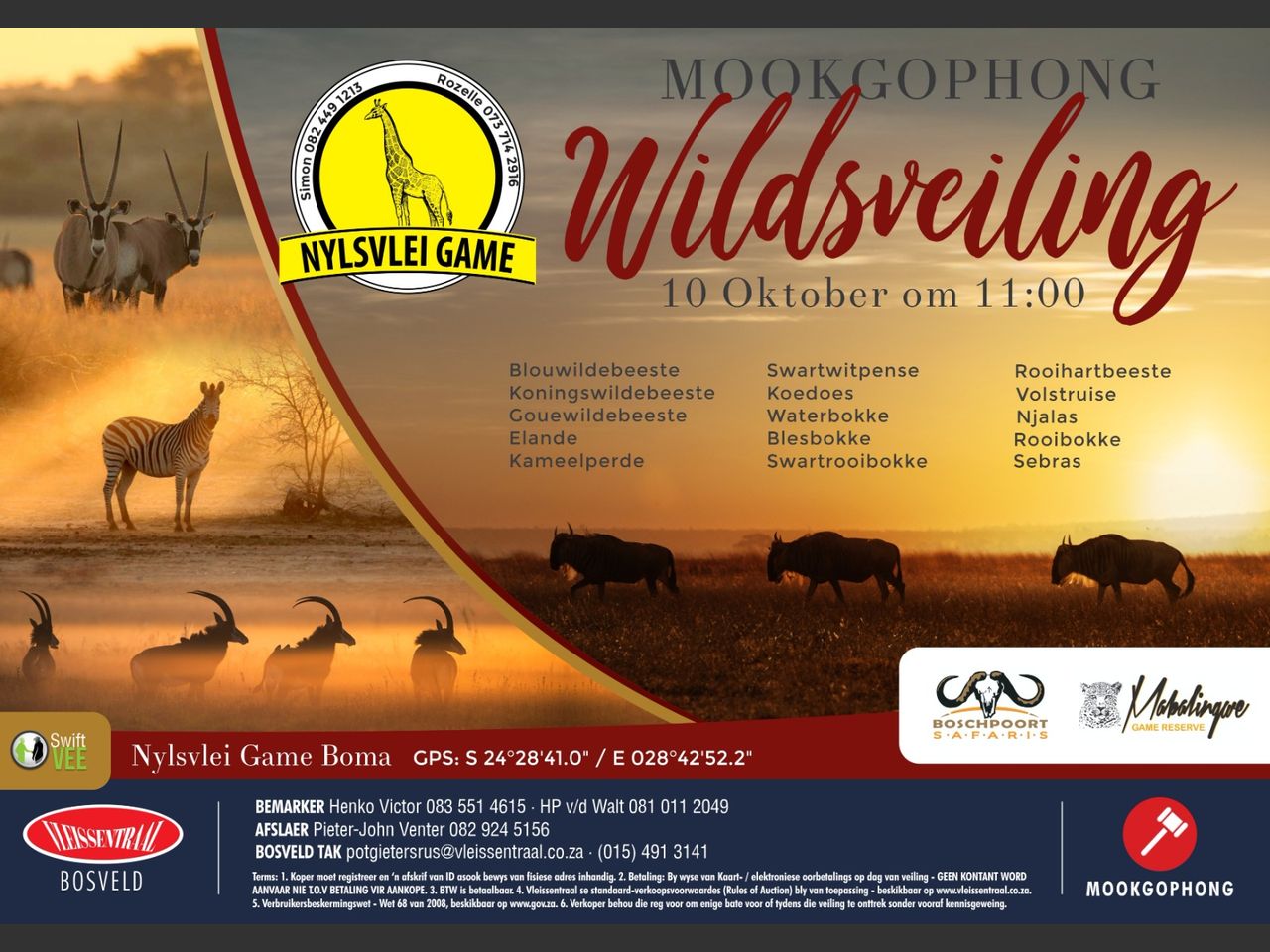 NYLSVLEI GAME TRADERS WILDSVEILING | SwiftVEE | Livestock & Cattle ...