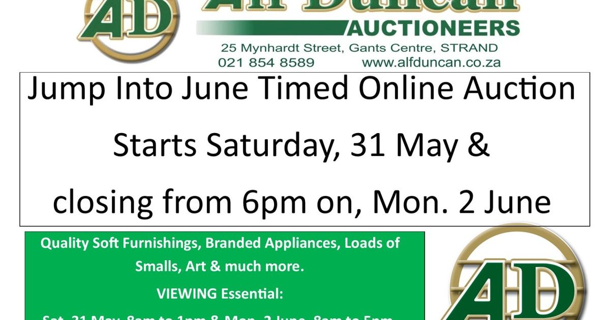 Jump Into June Timed Online Auction | SAIA Institute of Auctioneers