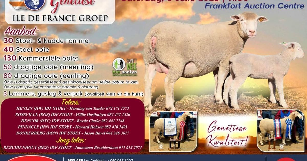 VRYSTAATSTE GENETIESE ILE DE FRANCE GROEP 5DE PRODUKSIEVEILING ...