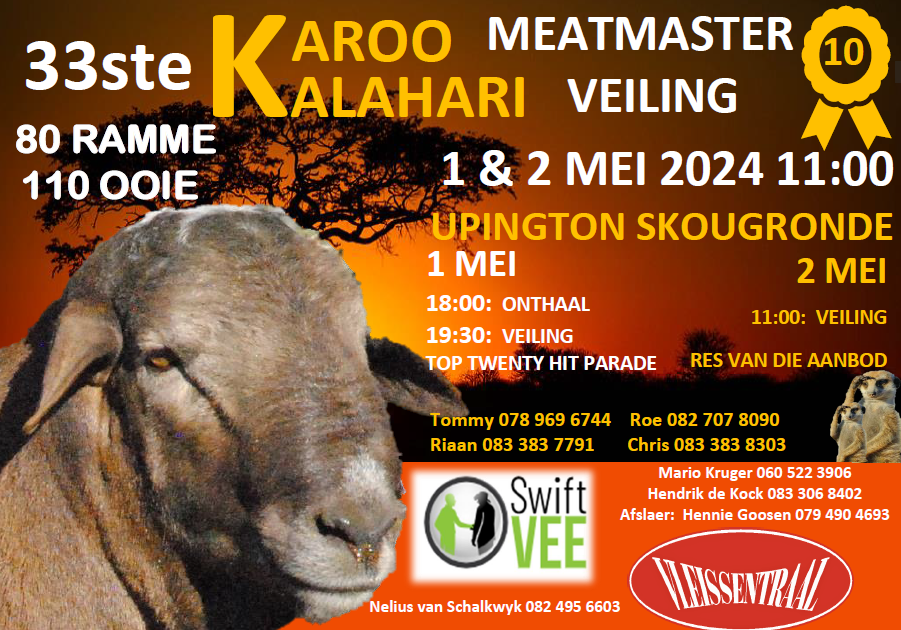 33STE KALAHARI KAROO MEATMASTER PRODUKSIEVEILING | SwiftVEE | South ...